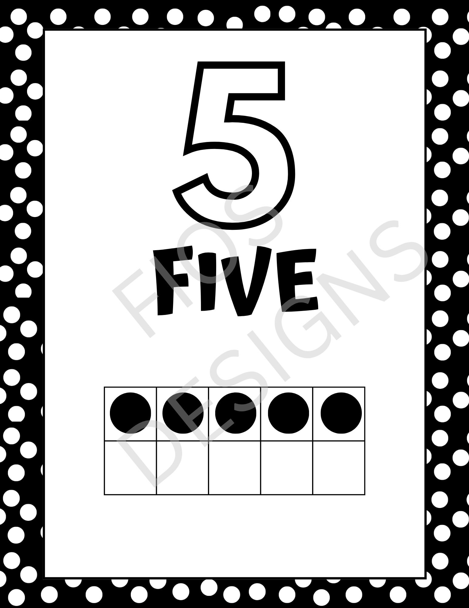 Black and White Doodle 0 20 Posters, Printable, Easy and Fun Classroom ...