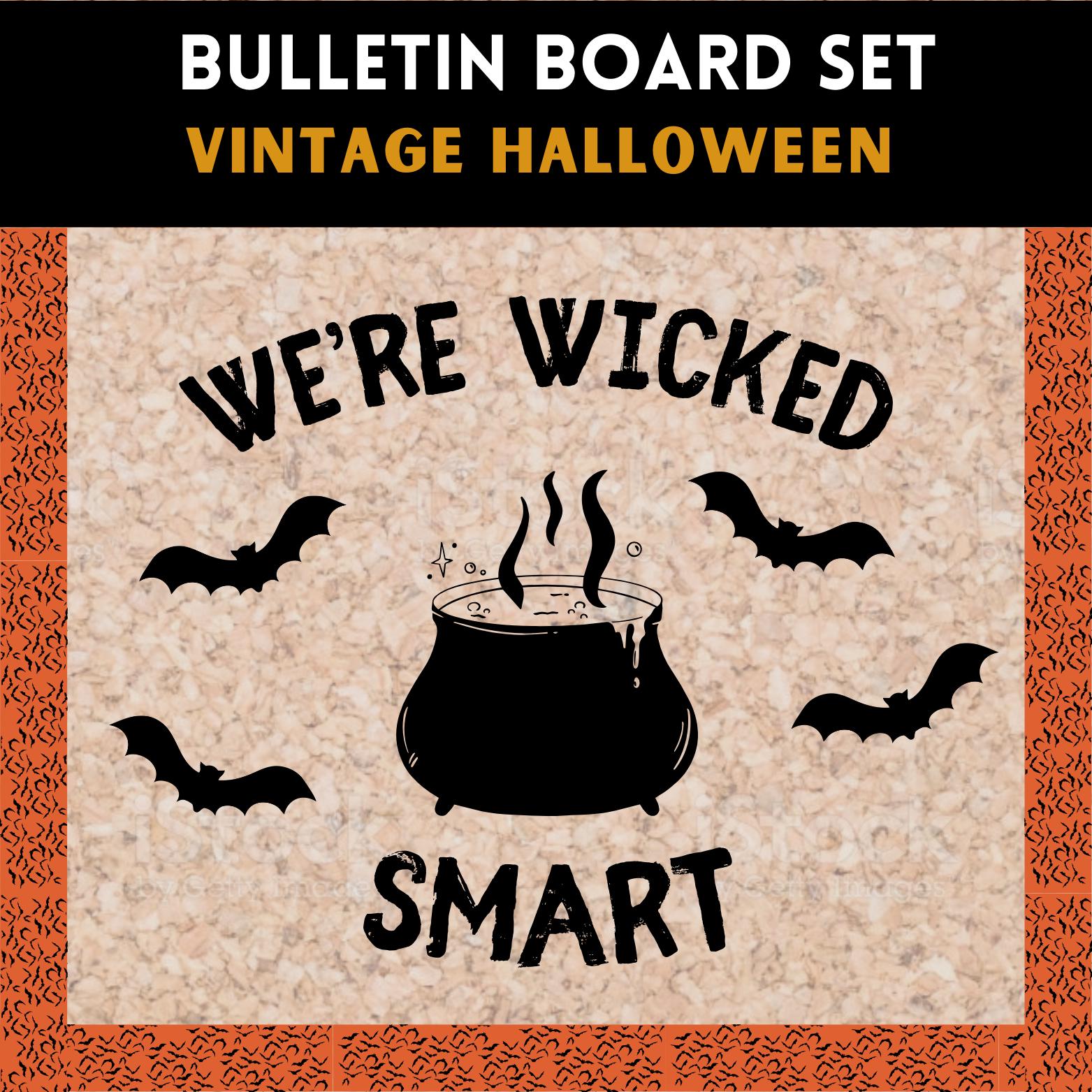 Vintage Halloween Bulletin Board Set, Printable, Easy Classroom ...