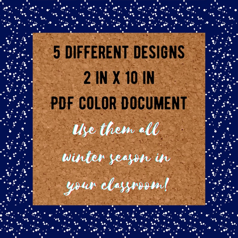 Winter Bulletin Board Border, Printable, Easy Classroom Decoration - Etsy