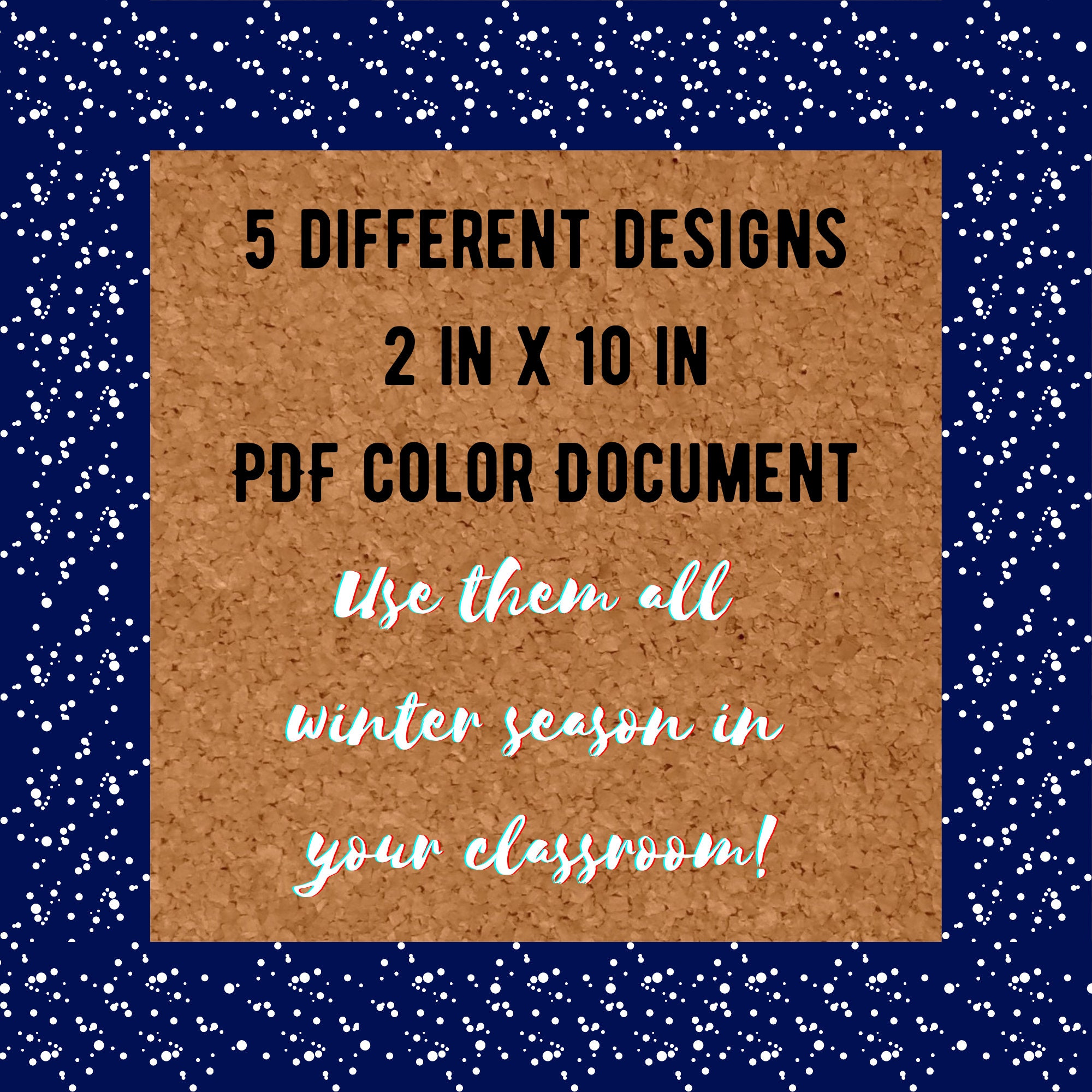 Winter Bulletin Board Border, Printable, Easy Classroom Decoration - Etsy