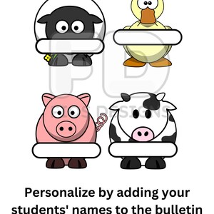 Farm Bulletin Board Set, Printable, Easy Classroom Decoration - Etsy