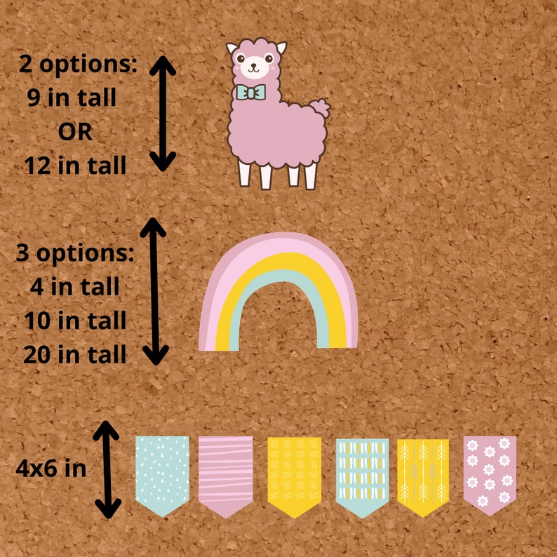 Boho Llama Bulletin Board Set, Printable, Easy Classroom Decoration - Etsy