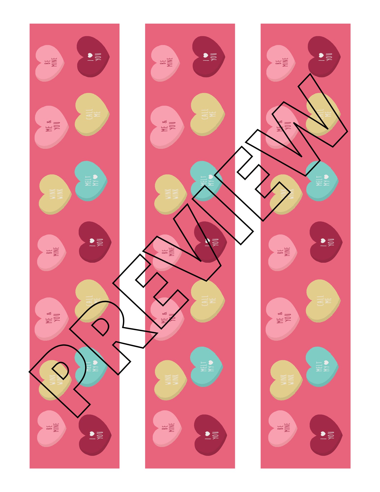 Valentine's Day Bulletin Board Border, Printable, Easy Classroom ...