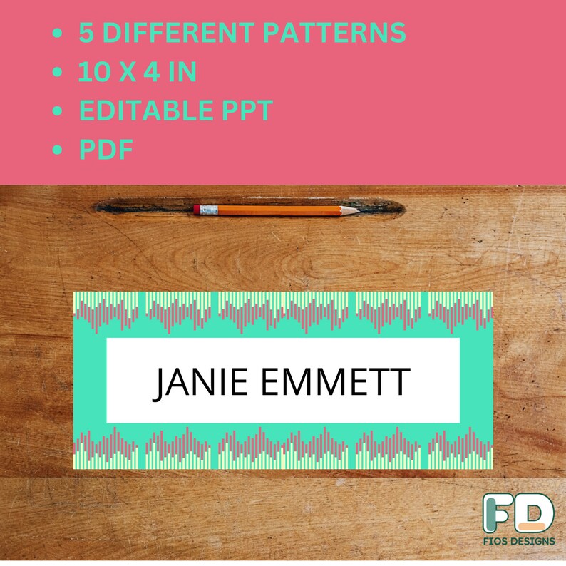 Retro Editable Name Tags, Printable, Easy Classroom Decoration - Etsy