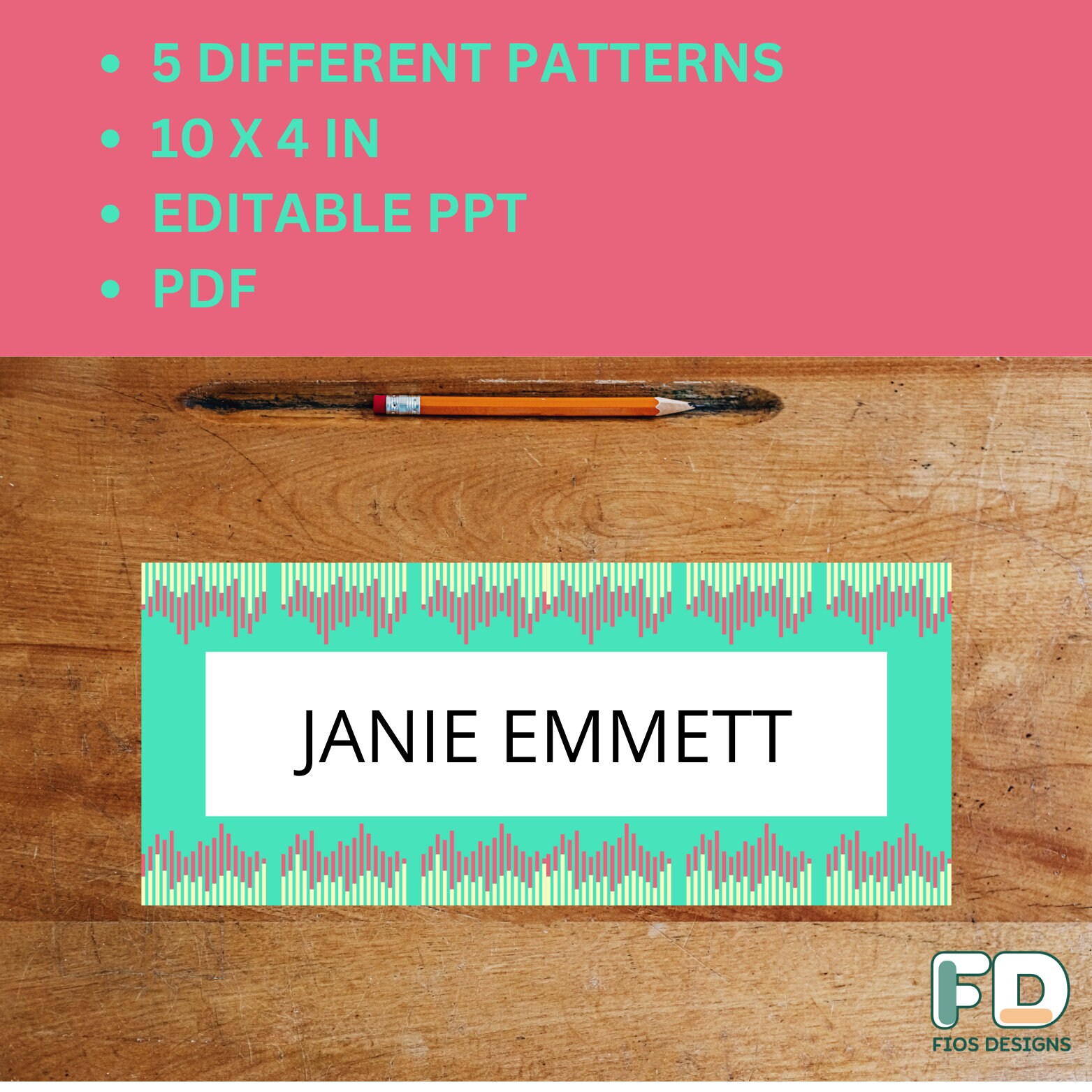 Retro Editable Name Tags, Printable, Easy Classroom Decoration - Etsy