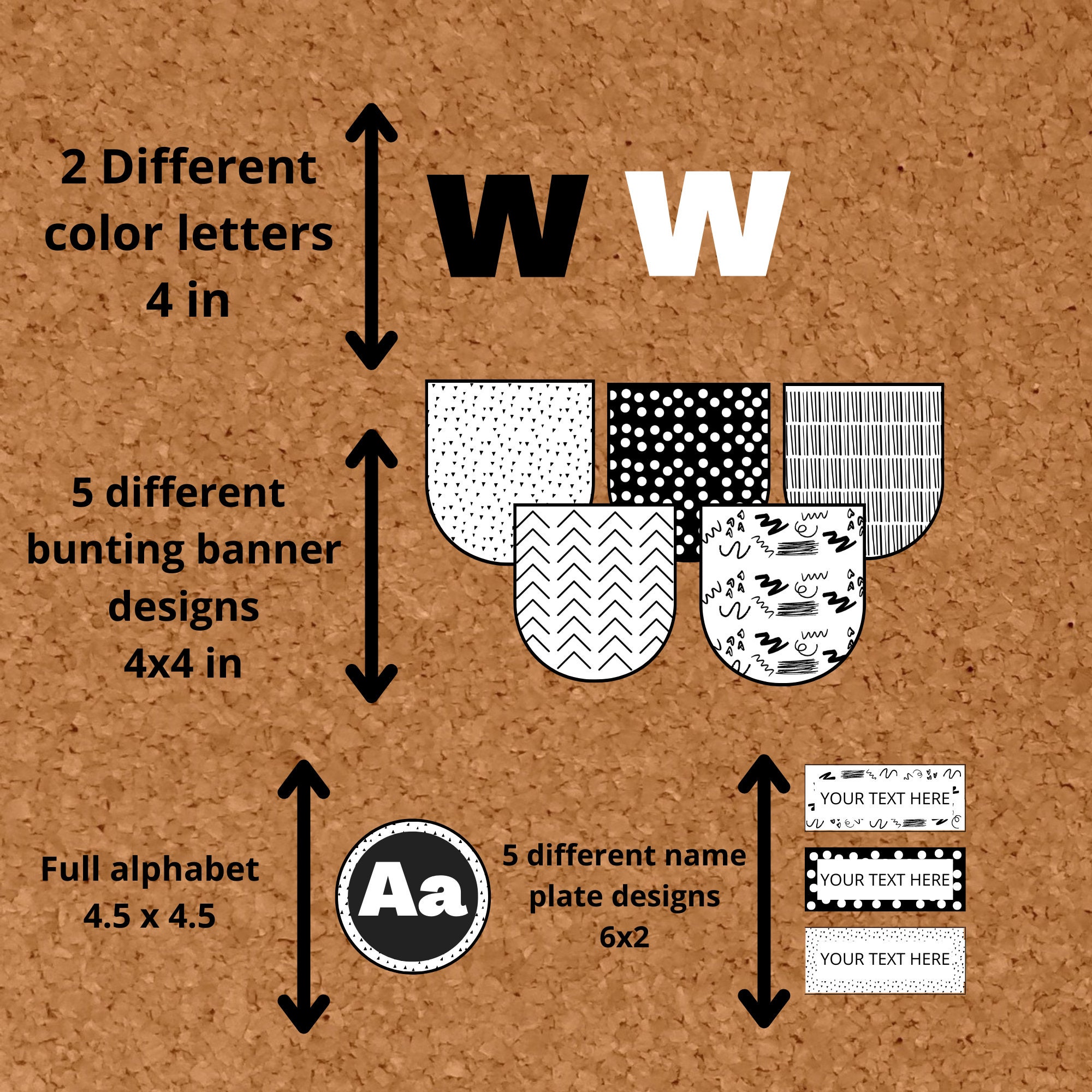 Black and White Doodle Word Wall, Printable, Easy Classroom Decoration ...