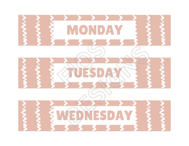 Neutral Pattern Rolling Cart Labels Printable Easy Classroom - Etsy
