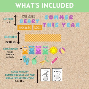 Beary Excited for Summer End of School Year Bulletin Board Set ...