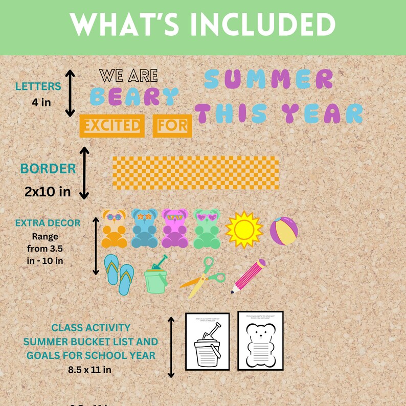 Beary Excited for Summer End of School Year Bulletin Board Set ...