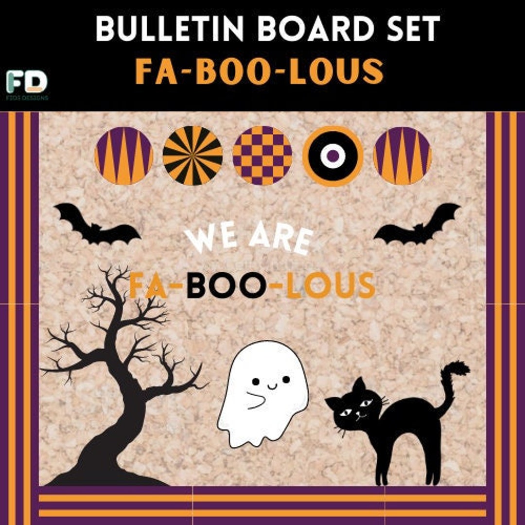 Halloween Bulletin Board Set, Printable, Easy Classroom Decoration - Etsy
