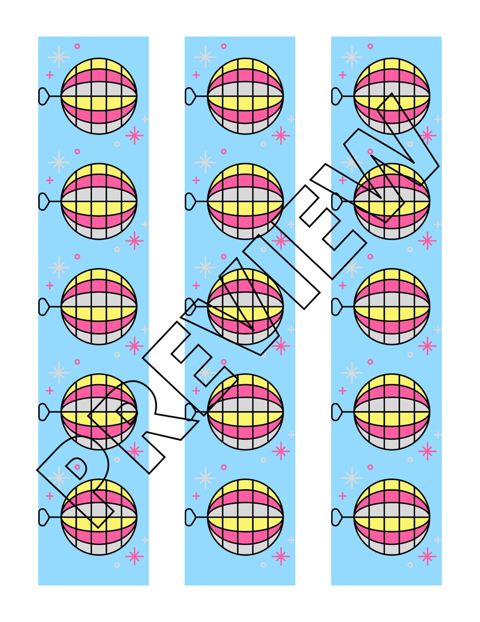 Disco Bulletin Board Border, Printable, Easy Classroom Decoration - Etsy