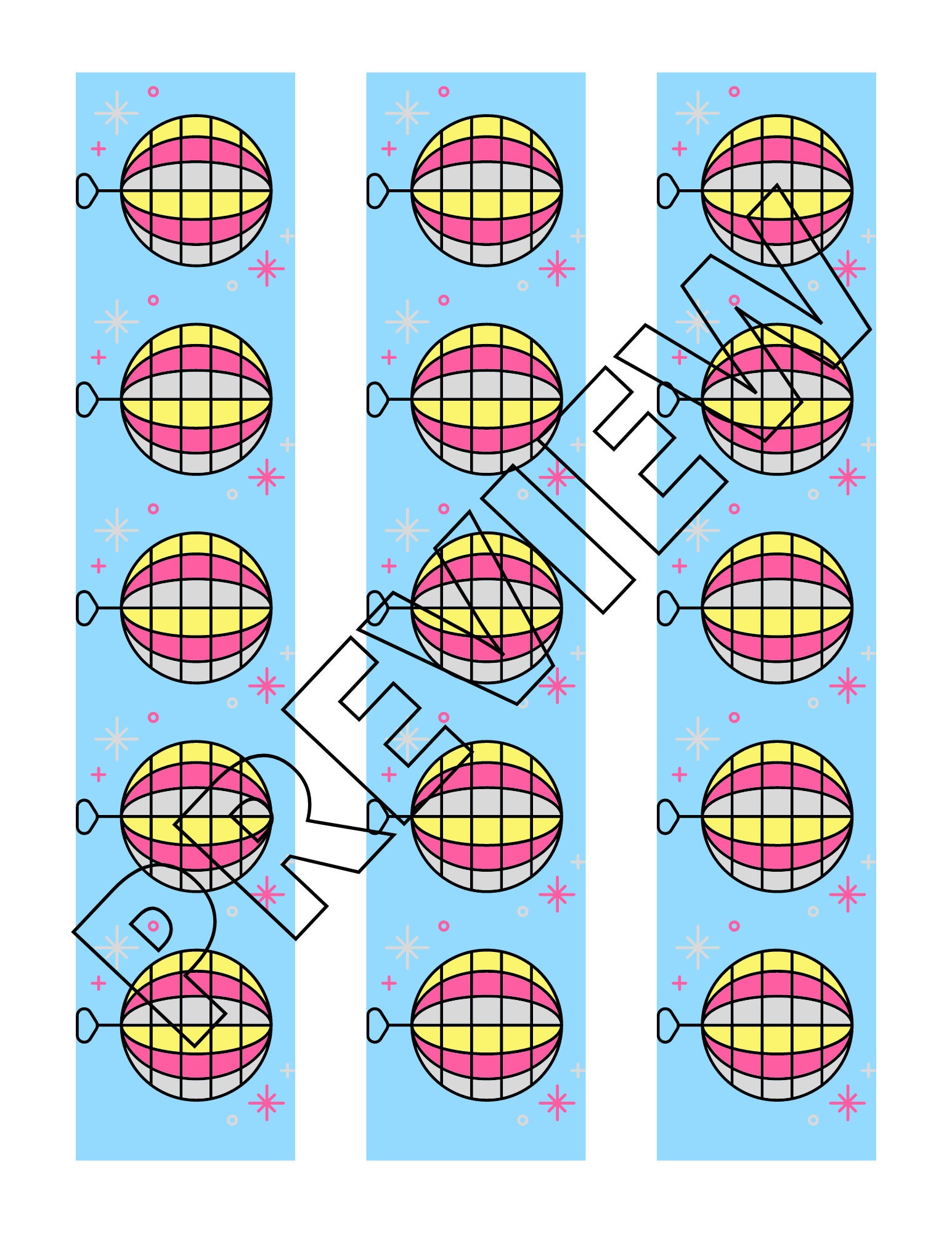 Disco Bulletin Board Border, Printable, Easy Classroom Decoration - Etsy