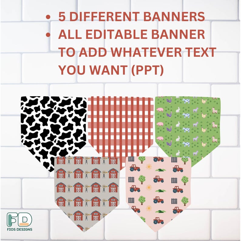 Farm Editable Bunting Banner, Printable, Easy Classroom Decoration - Etsy