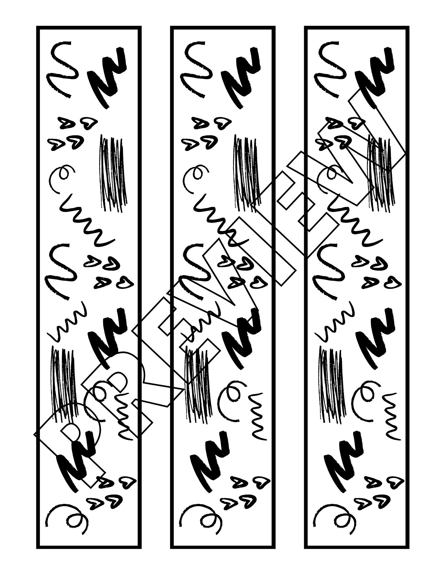 Black and White Doodle Bulletin Board Border, Printable, Easy ...