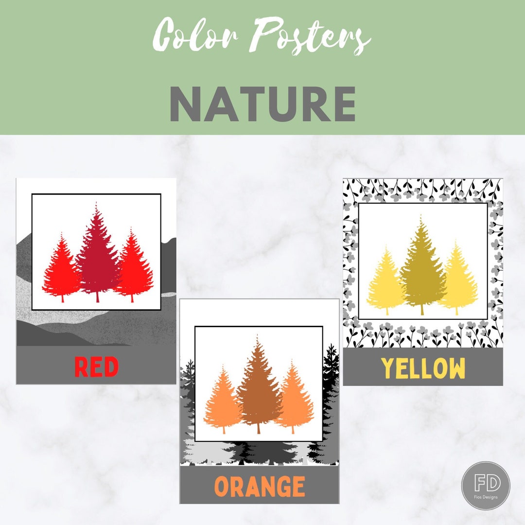 Nature Classroom Color Posters, Printable, Easy and Fun Classroom ...