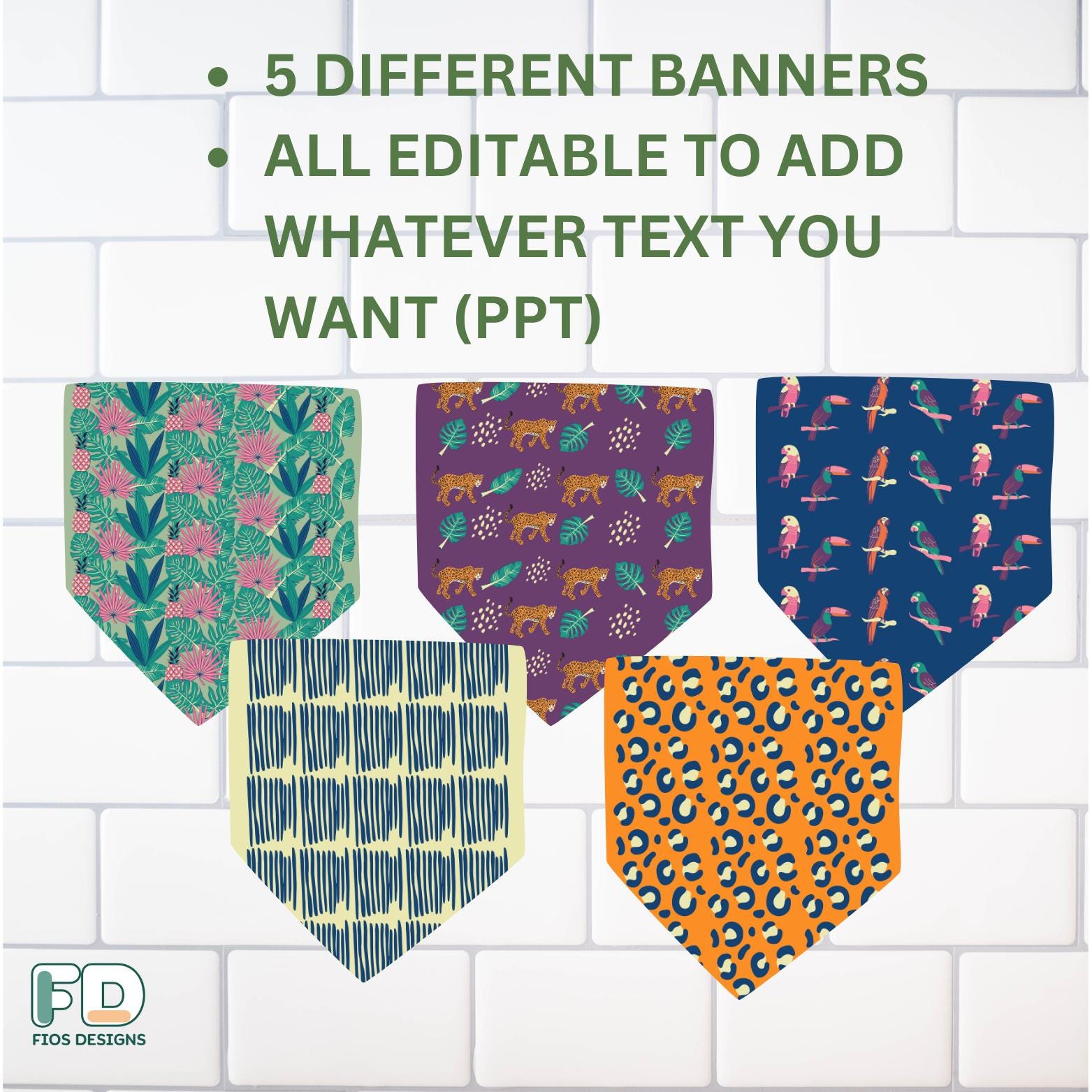 Jungle Editable Bunting Banner, Printable, Easy Classroom Decoration - Etsy