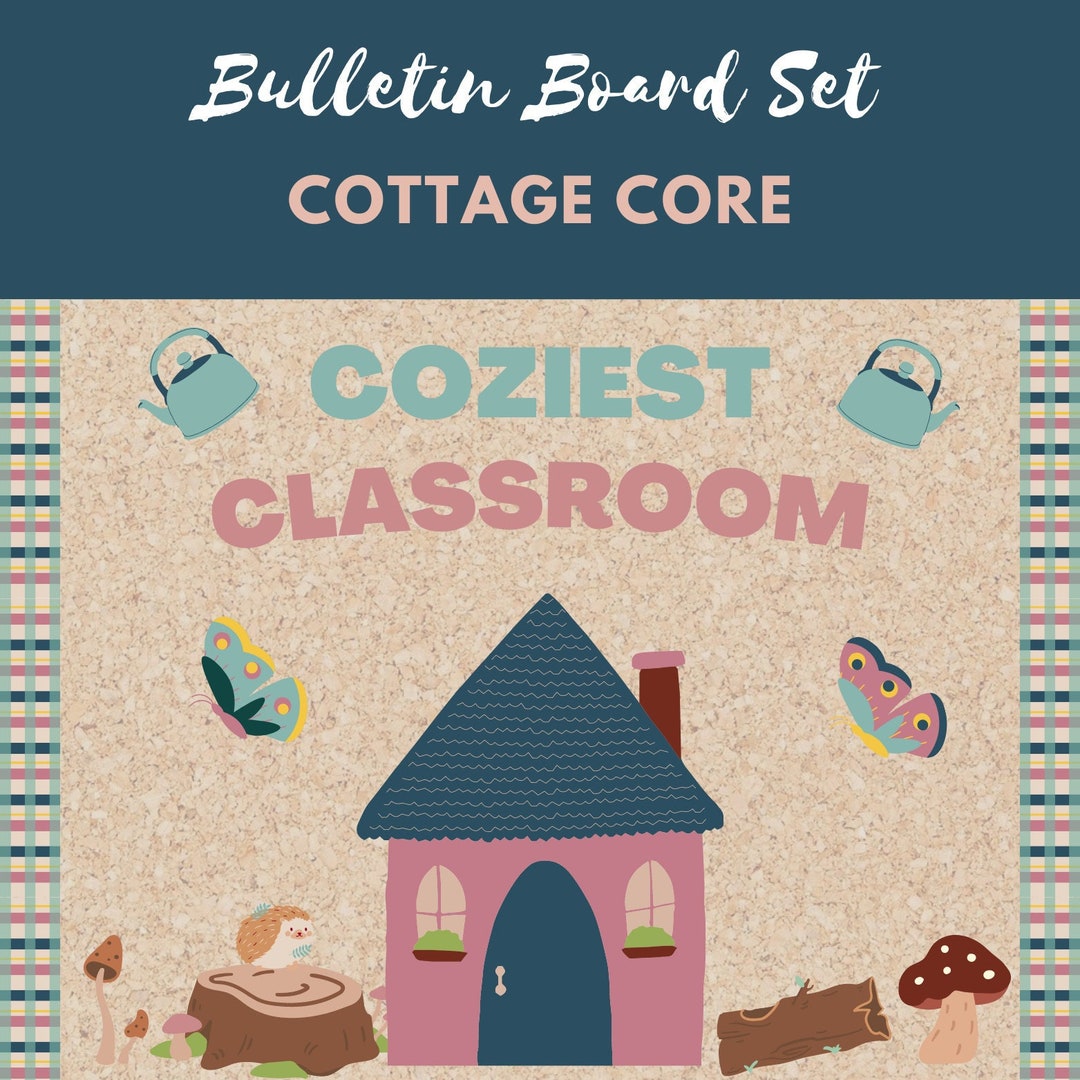 Cottage Core Bulletin Board Set, Printable, Easy Classroom Decoration ...