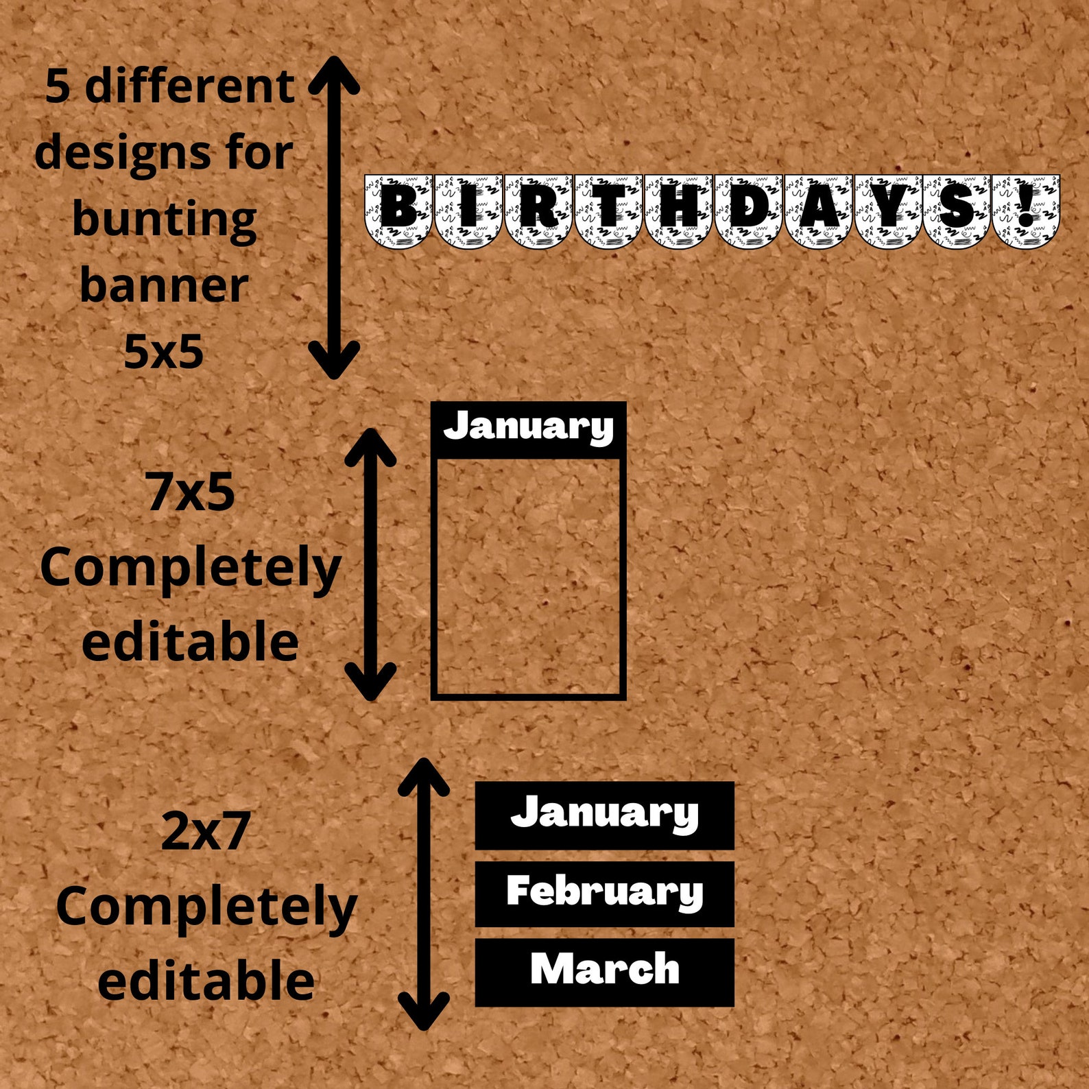 Black and White Doodle Birthday Chart Printable Easy - Etsy