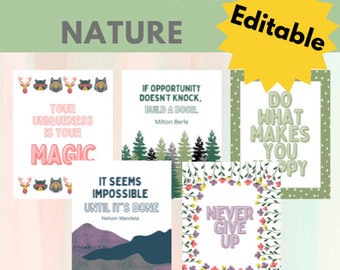 Nature Bulletin Board Border, Printable, Easy Classroom Decoration ...