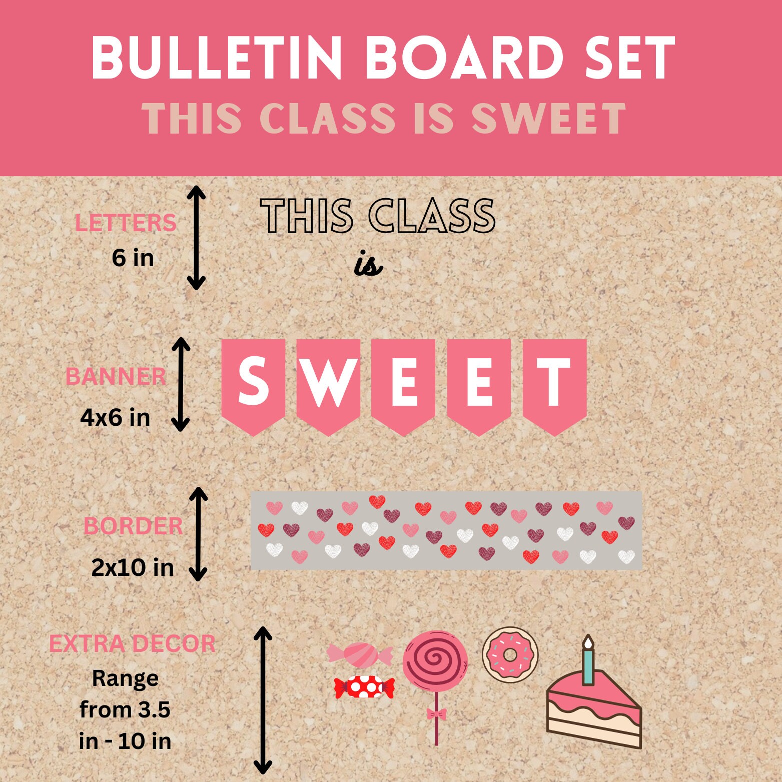 This Class is Sweet Bulletin Board Set, Printable, Easy Classroom ...