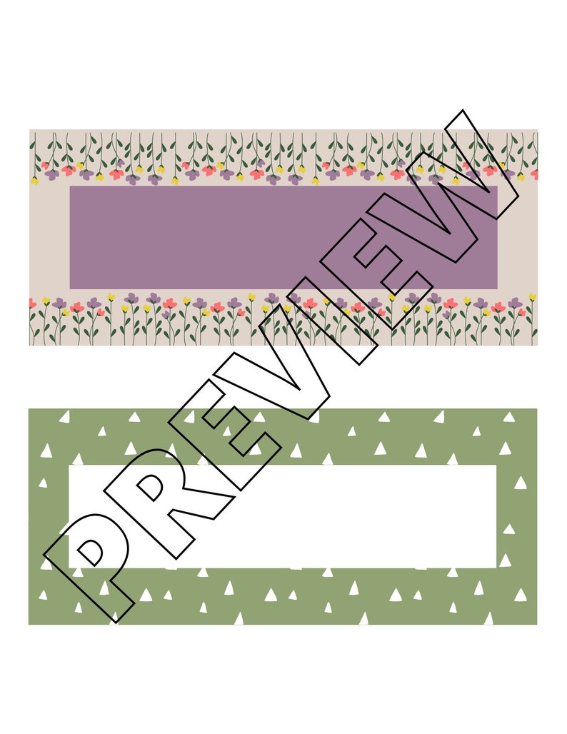 Nature Editable Name Tags, Printable, Easy Classroom Decoration - Etsy