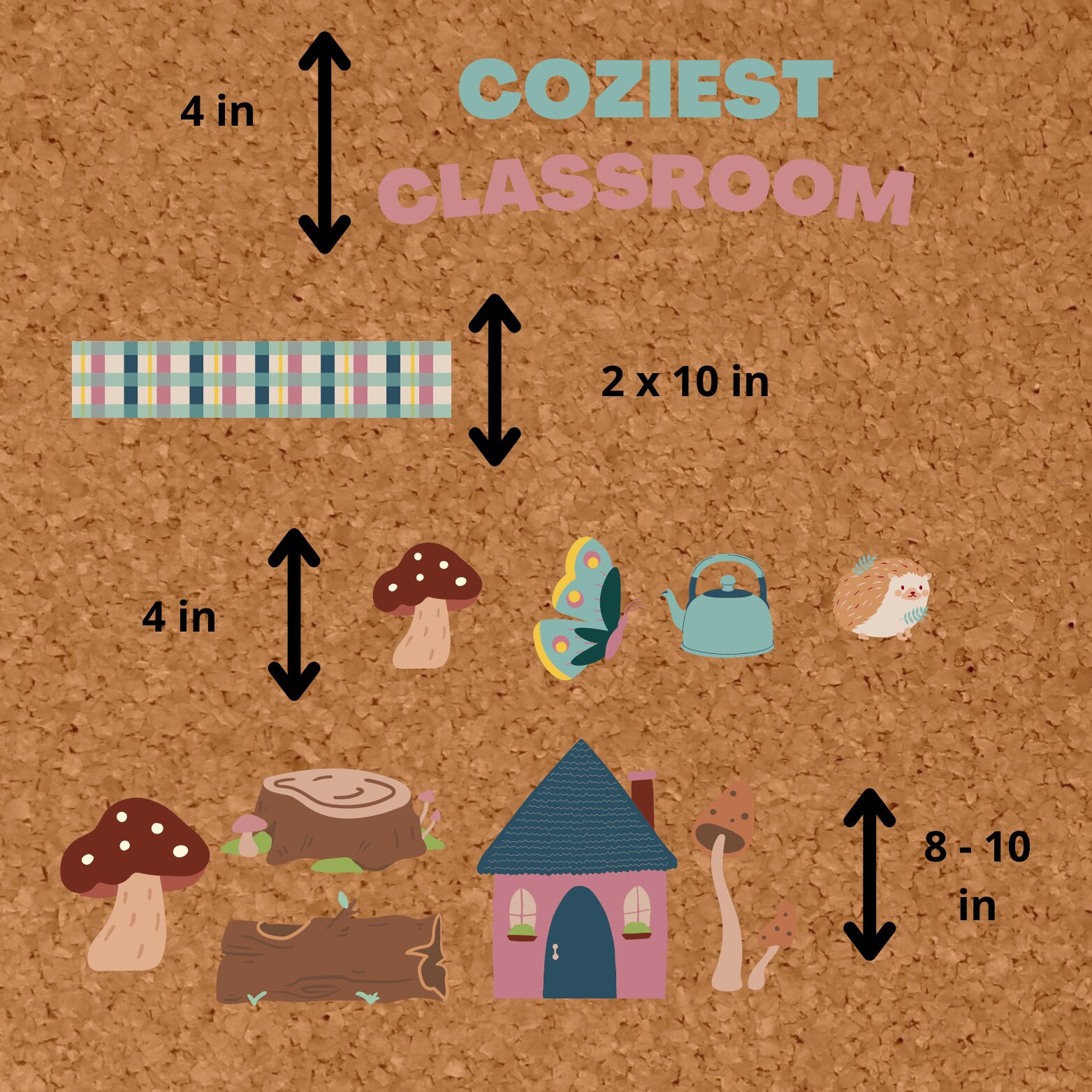 Cottage Core Bulletin Board Set, Printable, Easy Classroom Decoration ...
