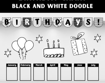 Black and White Doodle Editable Name Tags, Printable, Easy Classroom ...
