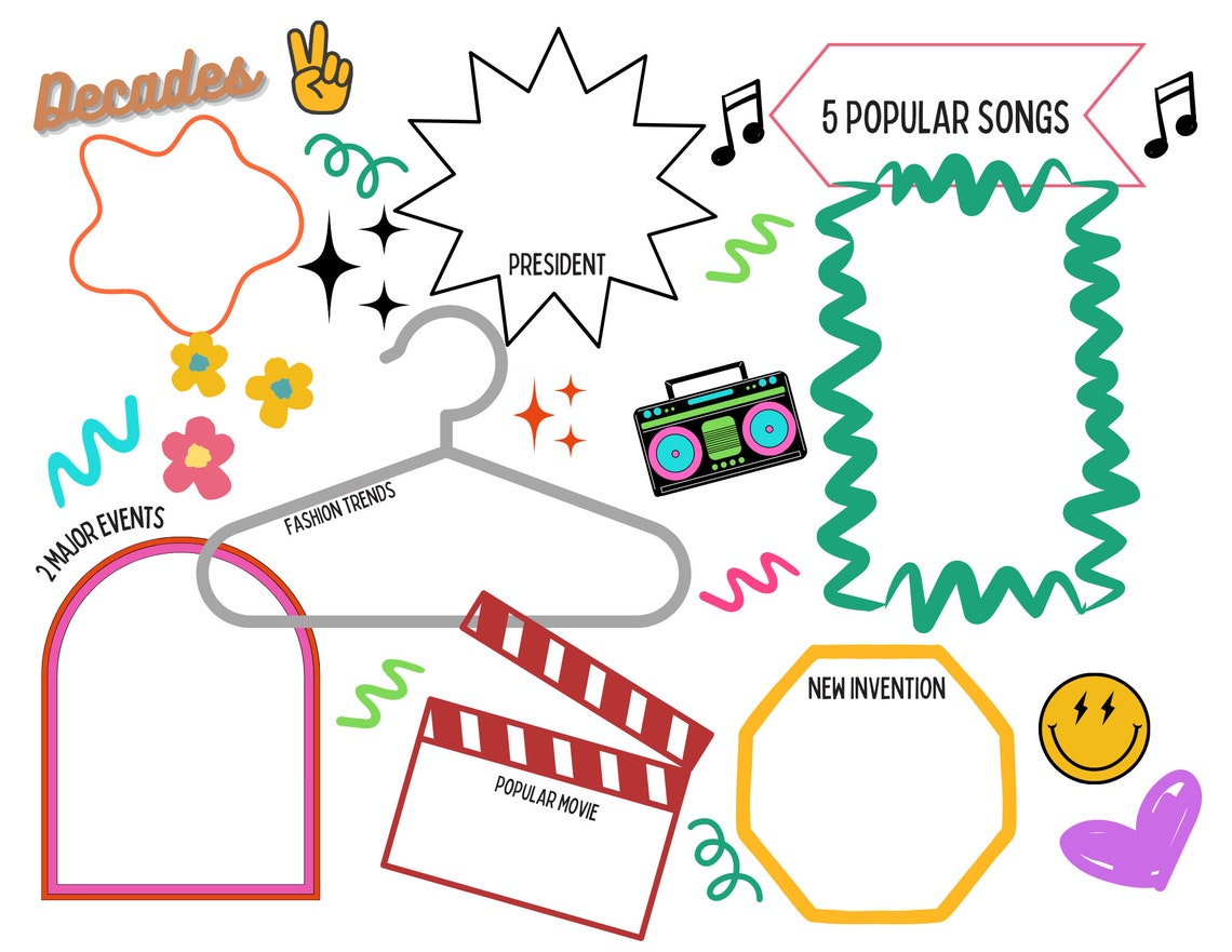 Decade Printable Worksheet Poster - Etsy