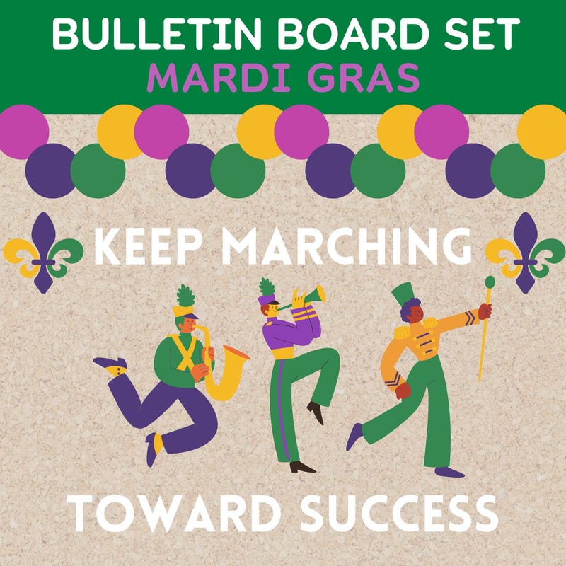 Mardi Gras Bulletin Board - Etsy