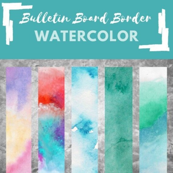 Watercolor Bulletin Board Border Bulletin Board Decoration | Etsy