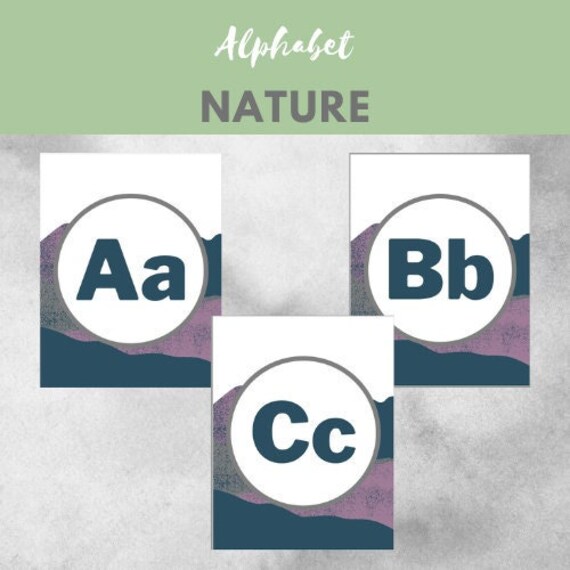 Nature A-Z Alphabet Printable Easy and Fun Classroom - Etsy