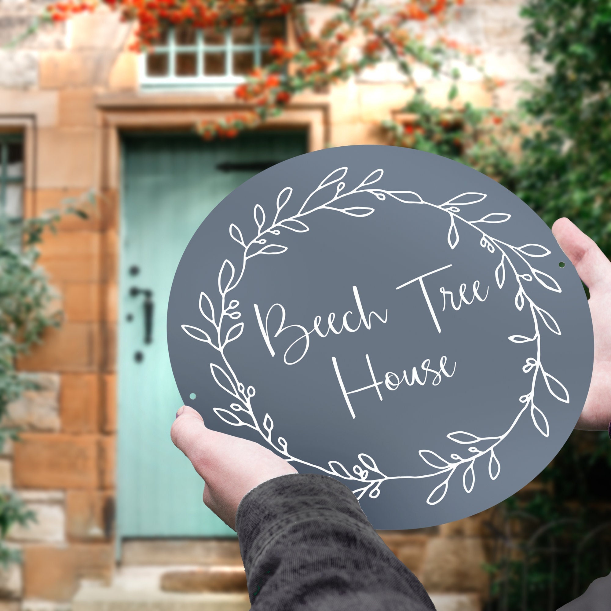 Personalised Round House Name Sign or Gate Sign With Your - Etsy UK