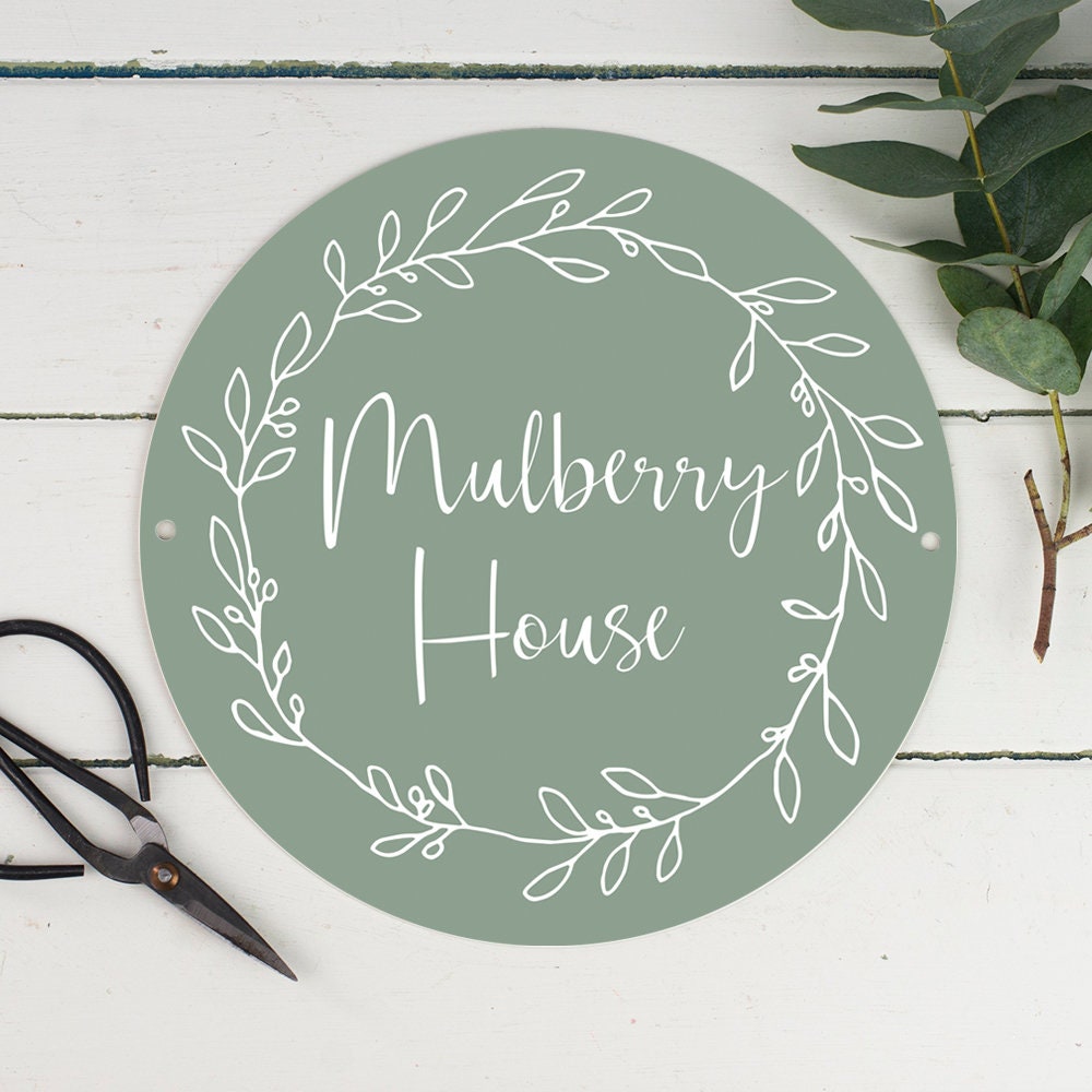 Personalised Round House Name Sign or Gate Sign With Your - Etsy UK