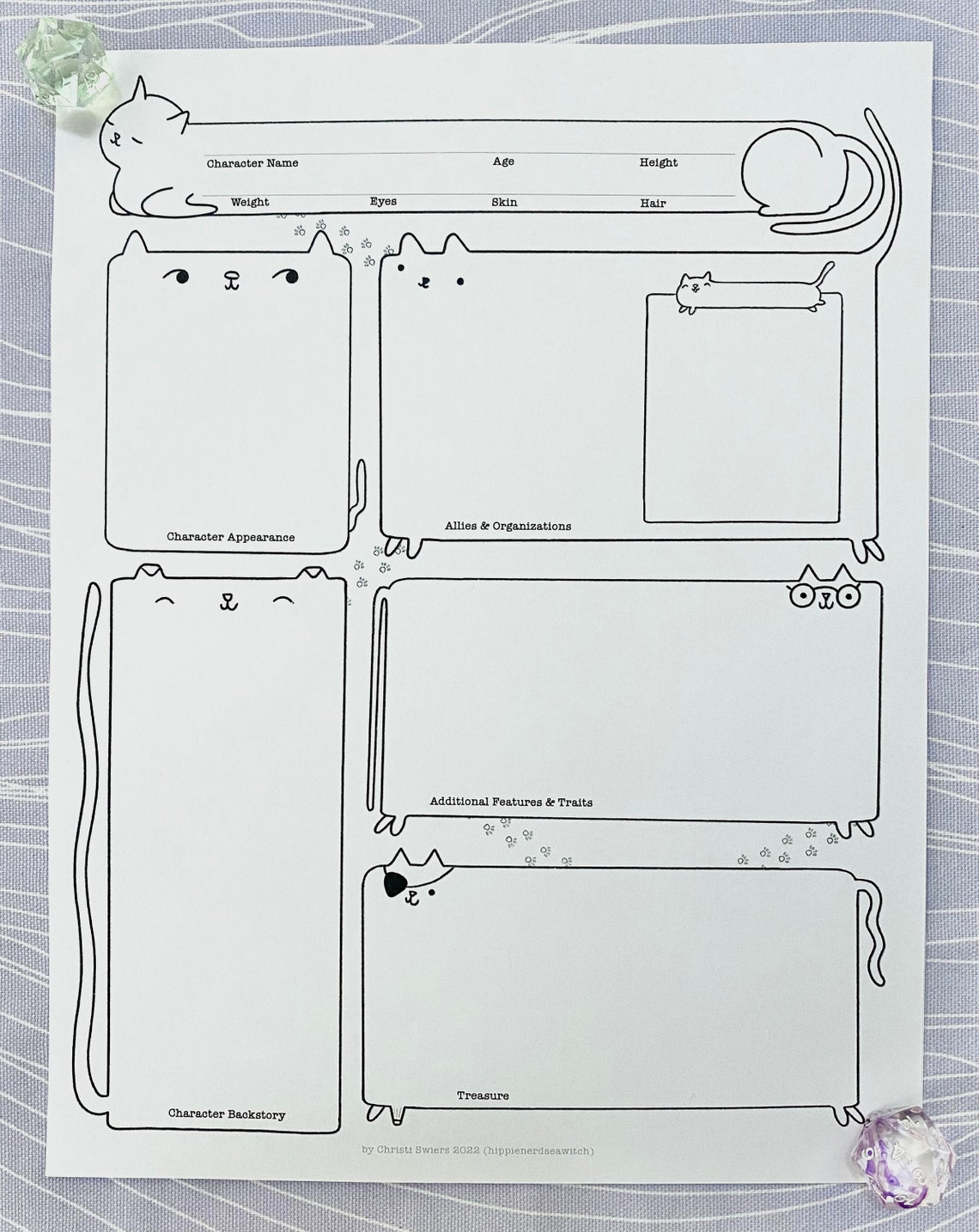 D&D 5e Character Sheet but Everything is Cats. - Etsy UK