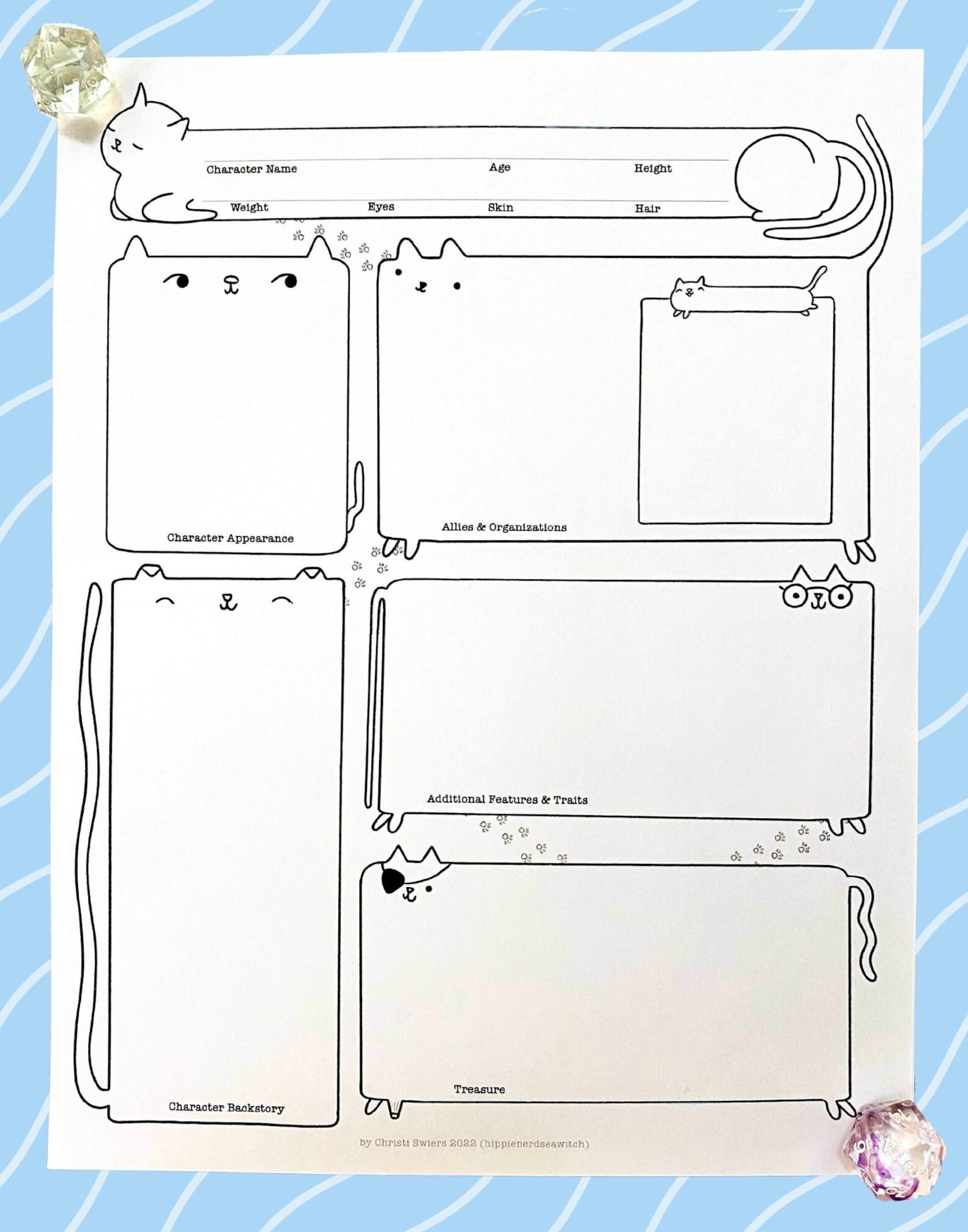 D&D 5e Character Sheet but Everything is Cats. - Etsy