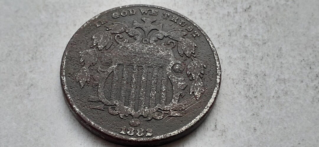 1882 Shield Nickel Old US Coin, #D1970 - Etsy