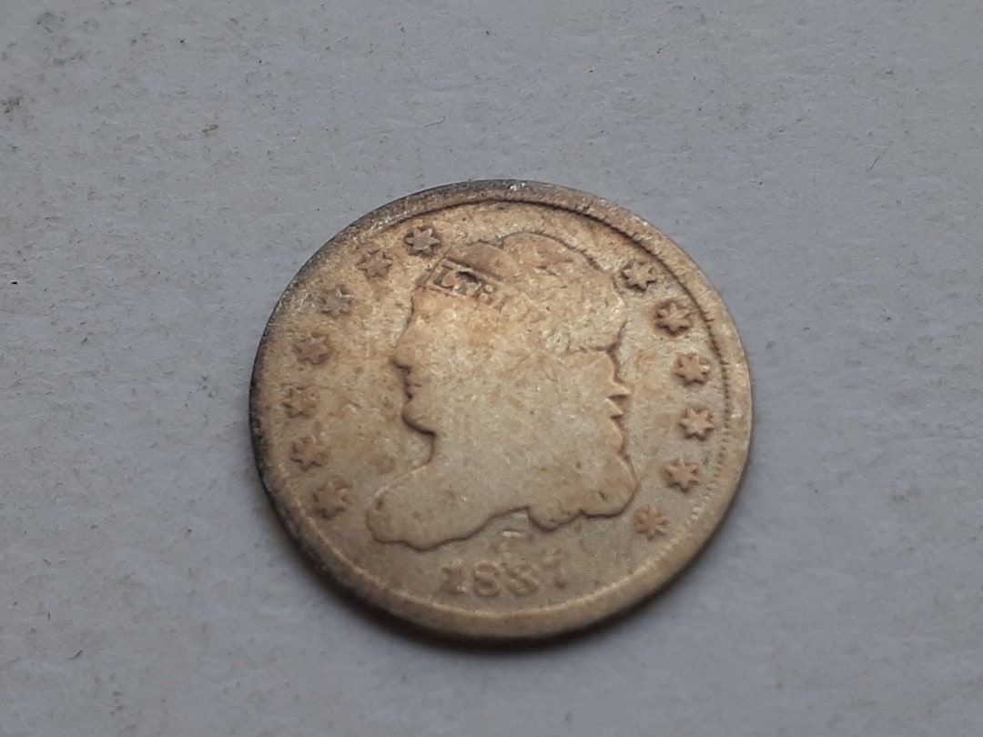 1837 Capped Bust Half Dime, Partial Liberty #N1803 Silver US Coin - Etsy
