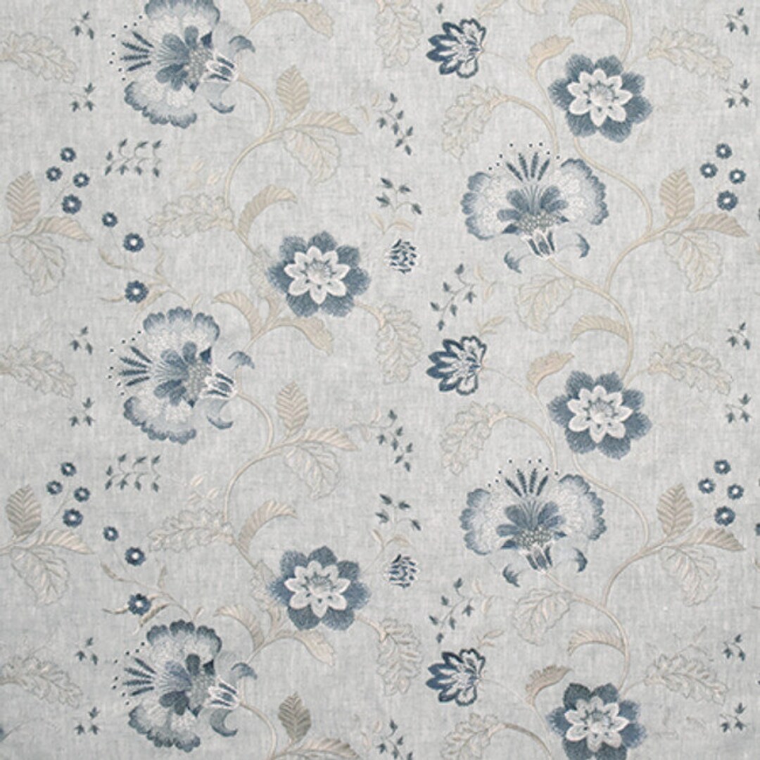 Pindler Irisa Bluestone Embroidery Fabric - Etsy