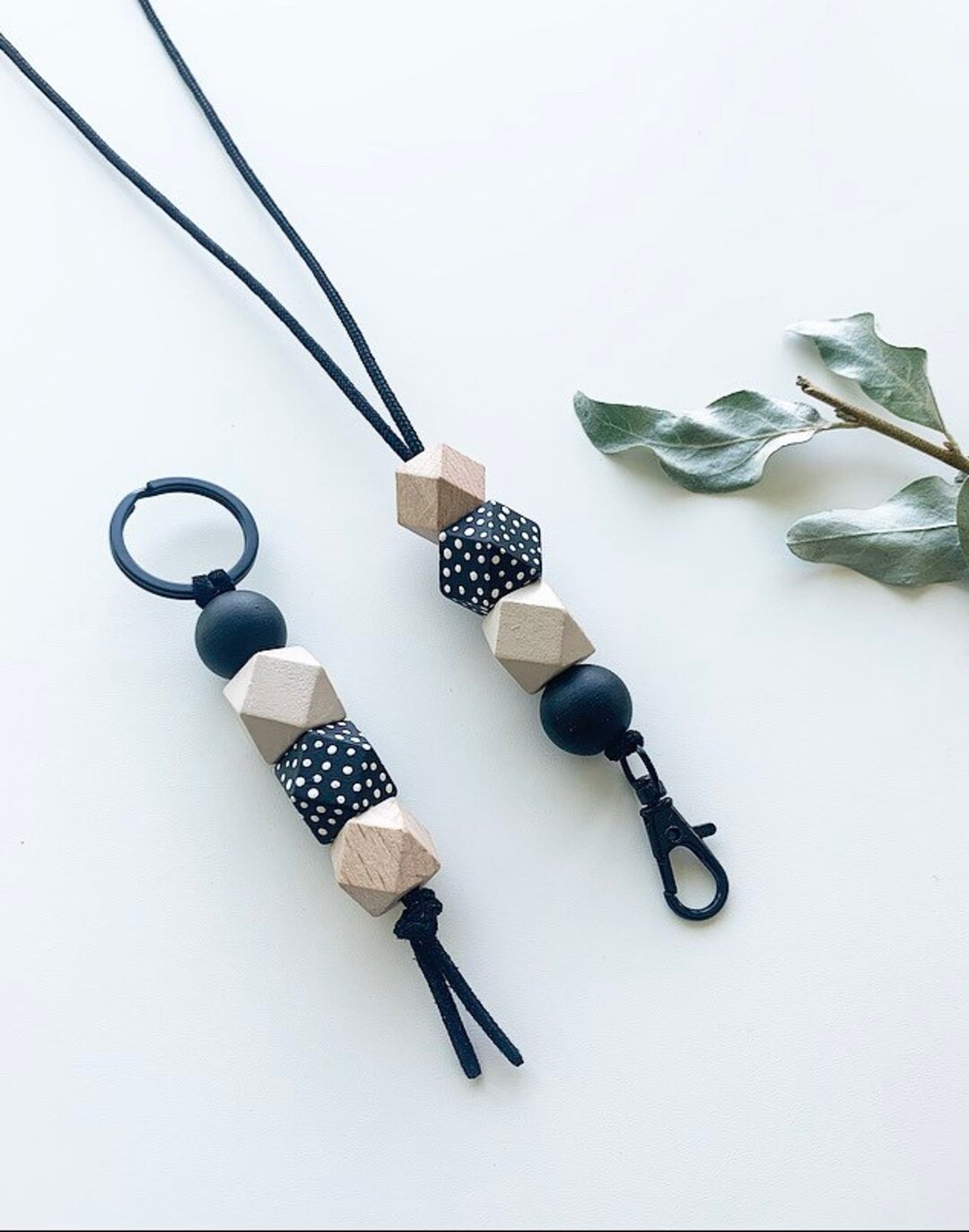 Lanyard, Key Chain, Beaded Lanyard, Beaded Key Chain, Badge Holder ...