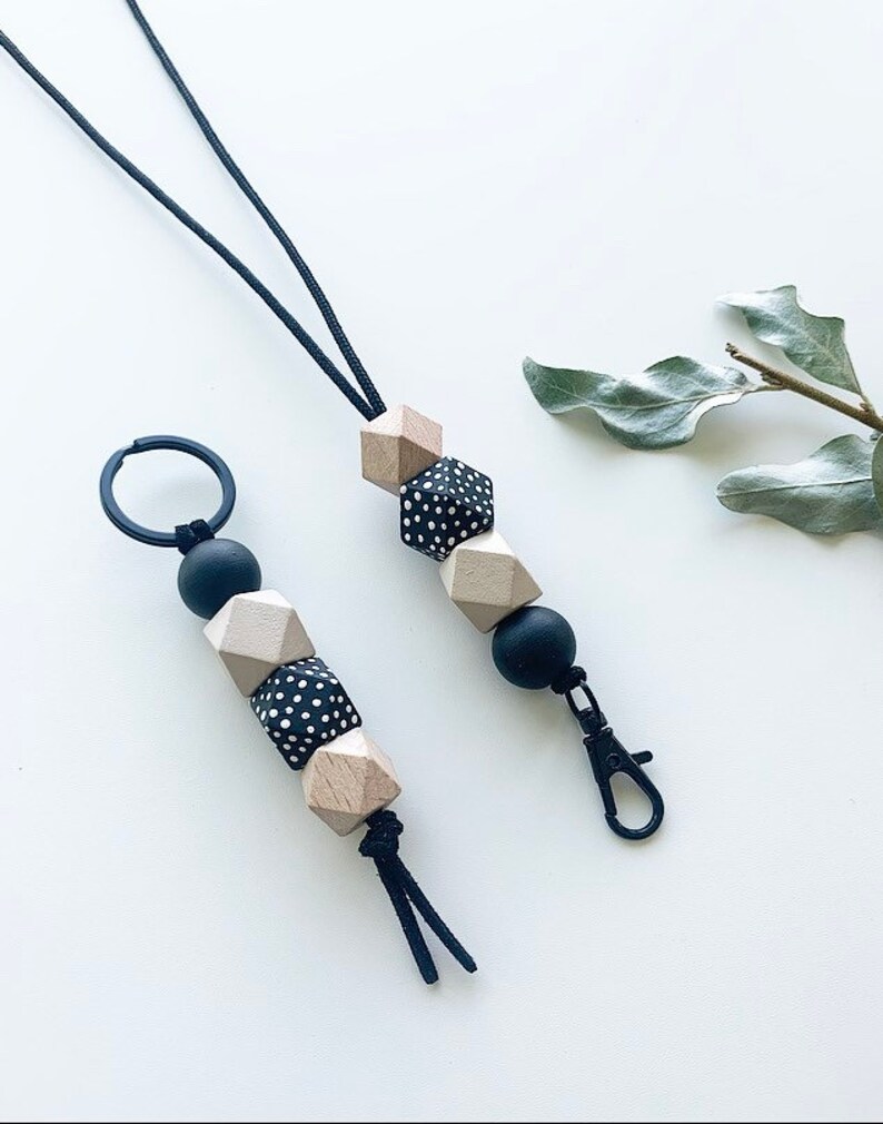 Lanyard Key Chain Beaded Lanyard Beaded Key Chain Badge | Etsy