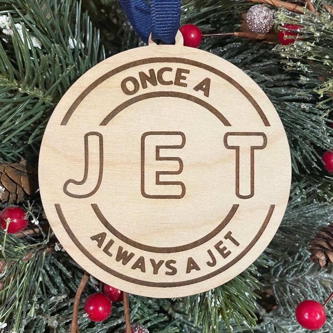 Once a Jet Always a Jet School Ornament | School Mascot Ornament | Jet ...