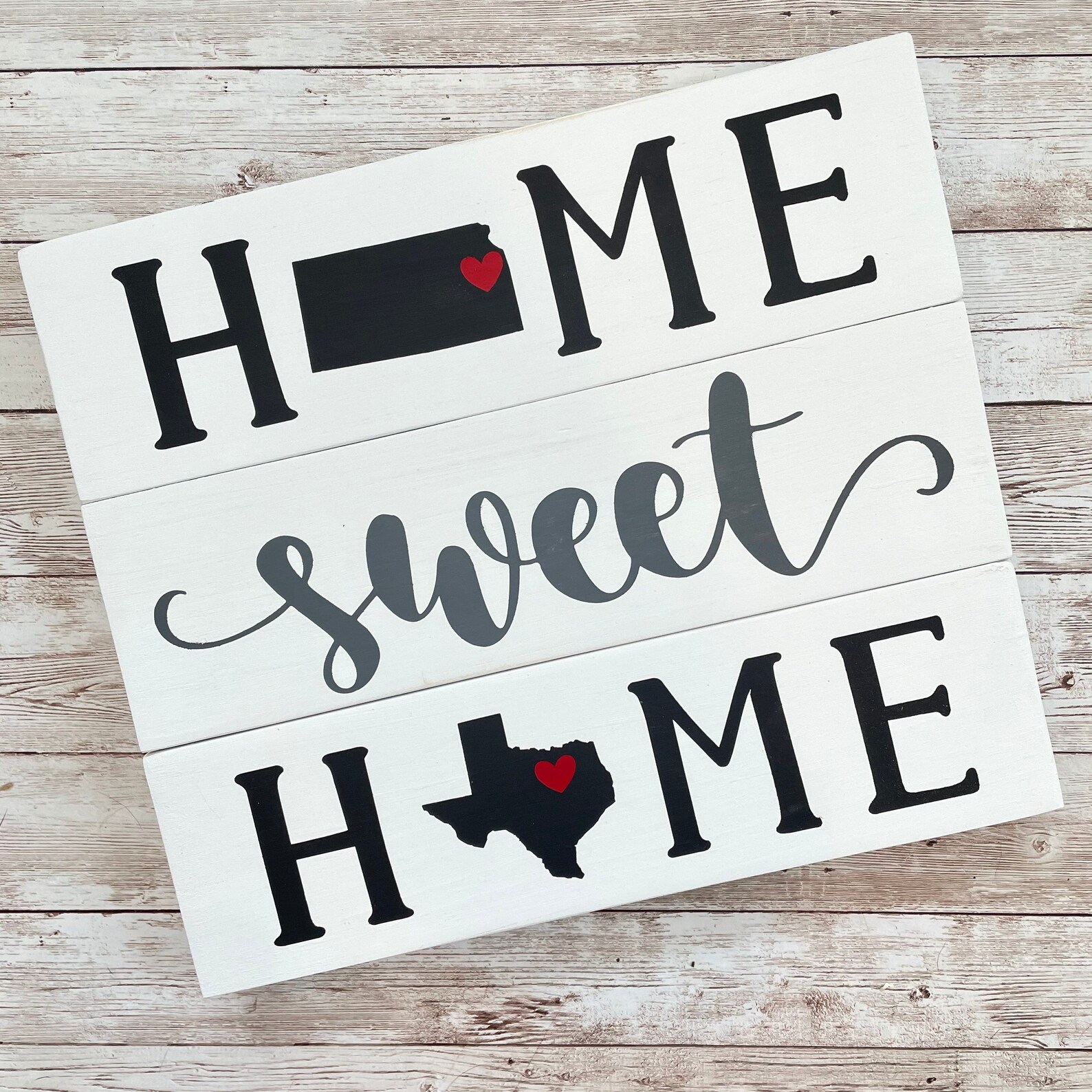 Indiana to Florida State Sign | Two State Home Sign | New Home Gift ...