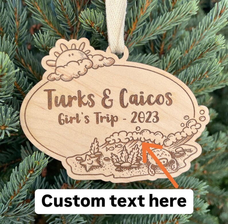 Wood Beach Ornament | Ocean Vacation Ornament | Girls Beach Trip ...