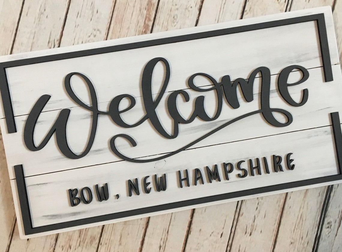 HOME WELCOME or FAMILY Sign Customized With Family Name or - Etsy