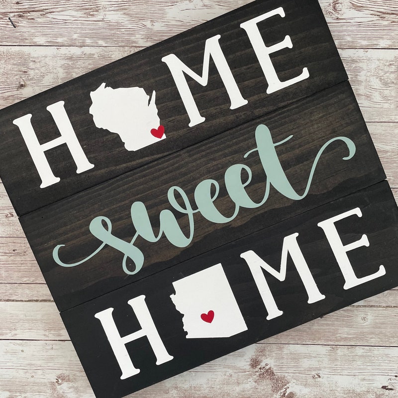 Wisconsin Home Sign - Etsy