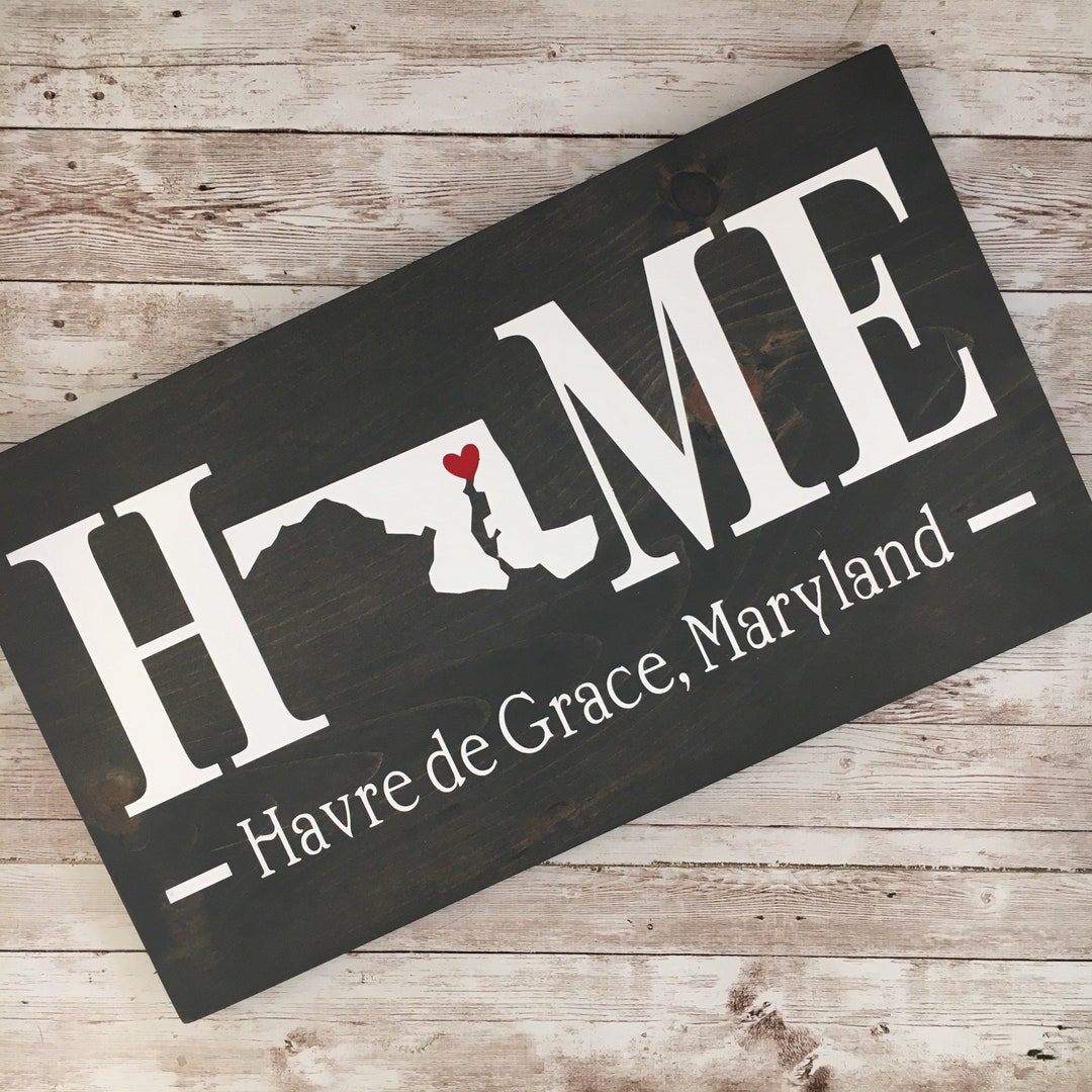 Maryland (MD) State HOME Sign - 2 Sizes Available - Customized With ...