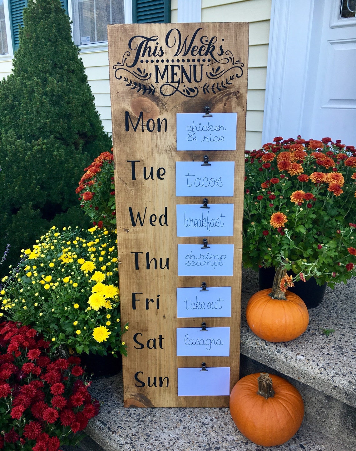 Farmhouse Kitchen Menu Board: Weekly Dinner Organizer - Etsy
