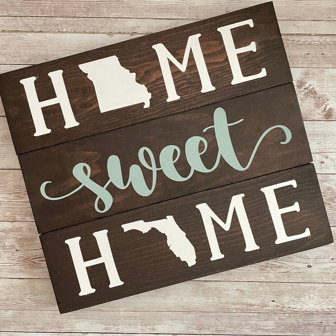 Missouri to Florida State Sign | Two State Home Sign | New Home Gift ...