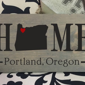 Oregon Home State Wood Sign | 2 Sizes Available |customized With Oregon ...