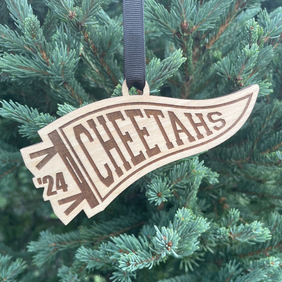 2025 Cheetahs Pennant School Ornament School Mascot Ornament Cheetahs ...